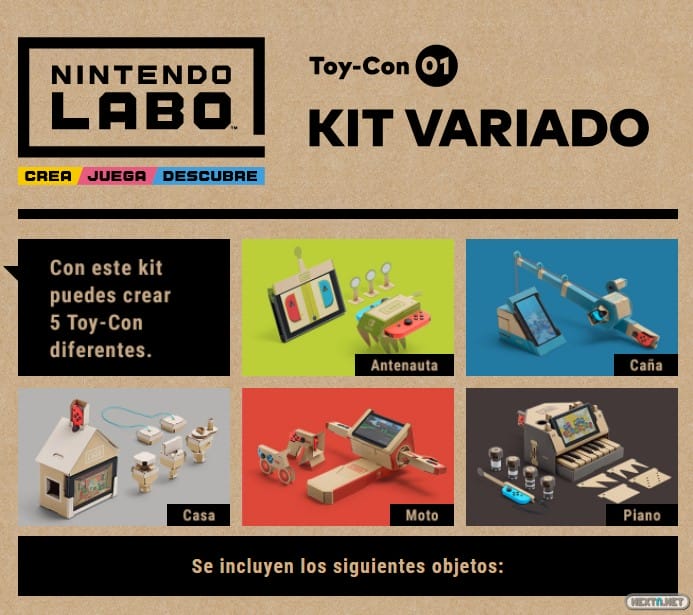 Detalles de Nintendo Labo. Juguetes de cartón para niños y mayores