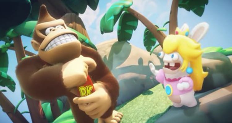 Gameplay de Mario Rabbids Kingdom Battle Donkey Kong Adventure