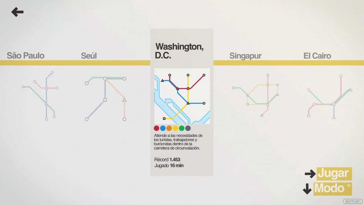 Análisis - Mini Metro (Nintendo Switch). ¡Pasajeros al tren!