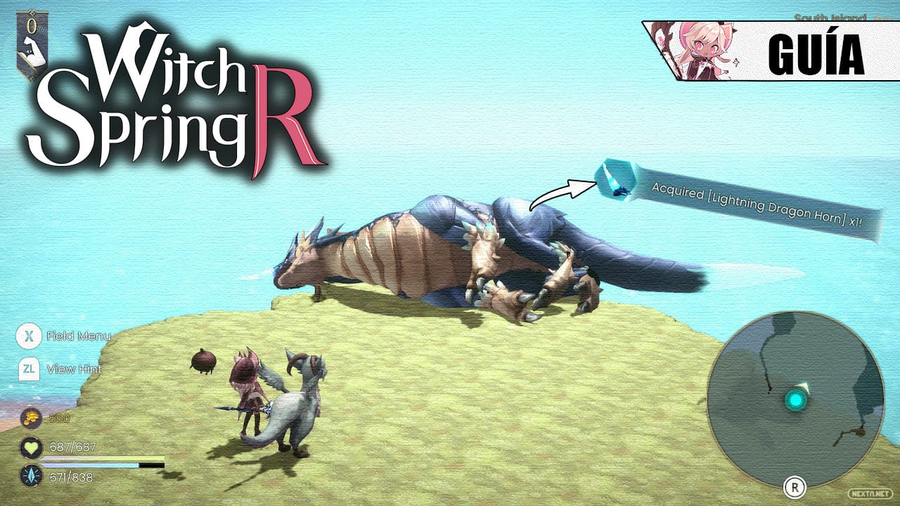 Cómo conseguir un Lightning Dragon Horn en WitchSpring R